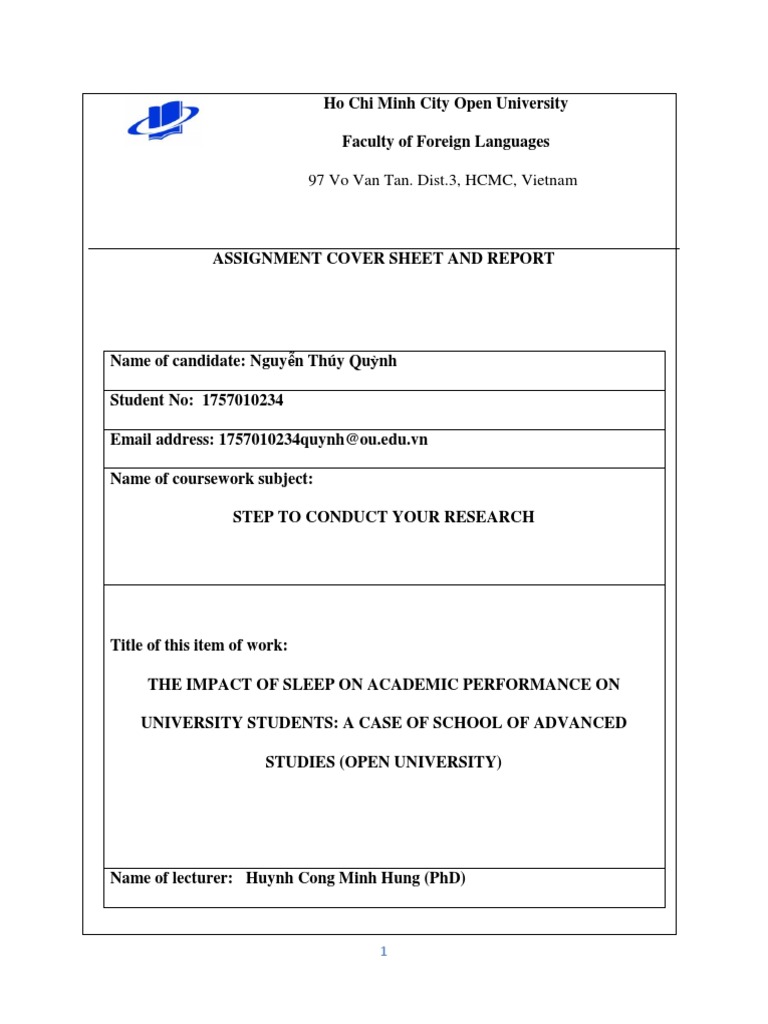 Example For Your Research | PDF | Sleep | Sleep Deprivation