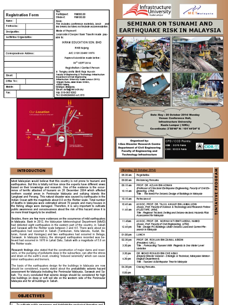 Brochure - Seminar On Tsunami & Earthquake Risk in Malaysia-Rev ...
