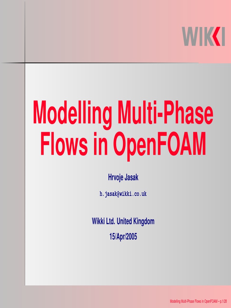 Modeling Multi-Phase Flows in Openfoam | PDF | Field (Mathematics) | Matrix (Mathematics)