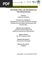 Reporte Preliminar de Residencia Profesional | PDF | Toma de decisiones | Planificación