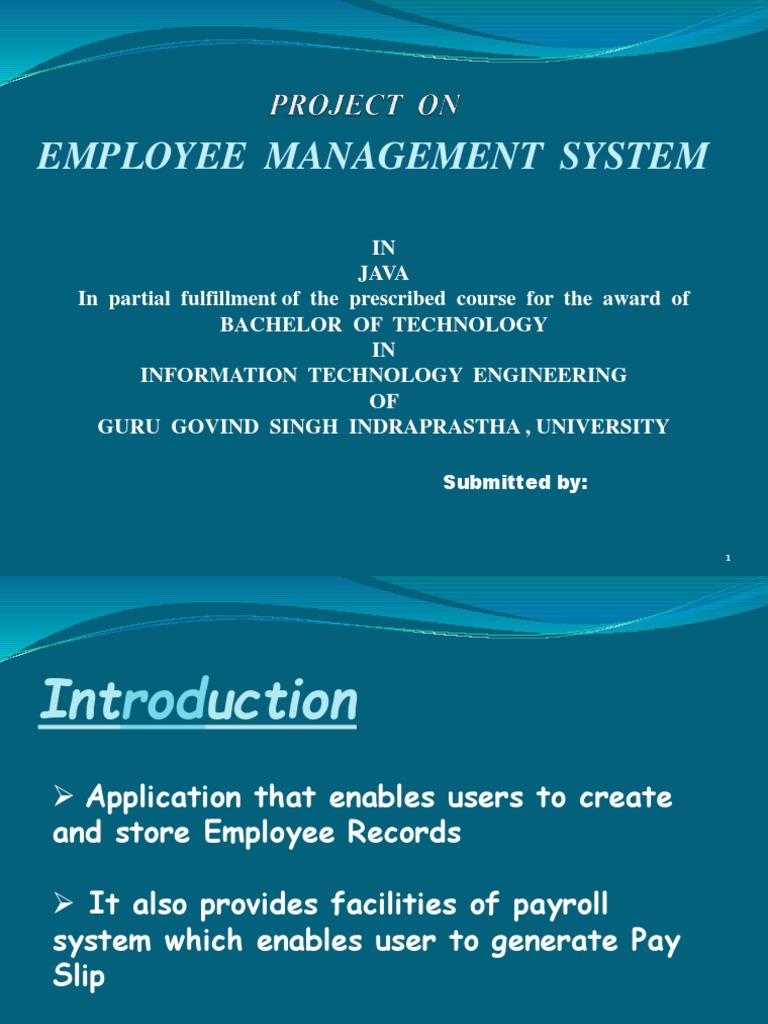 Employee Management System Report | PDF | Java (Programming Language ...