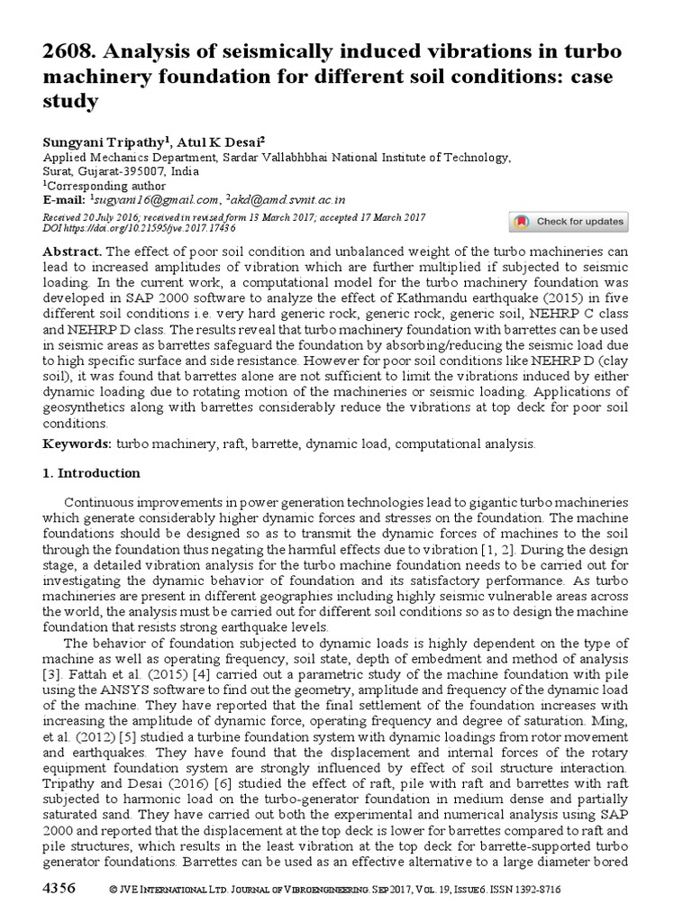 Turbo Generator Foundation Design Using Sap2000 | PDF | Machines ...