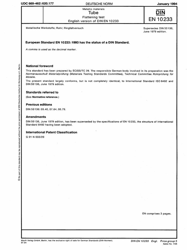 En 10233 | PDF | Pipe (Fluid Conveyance) | Nature