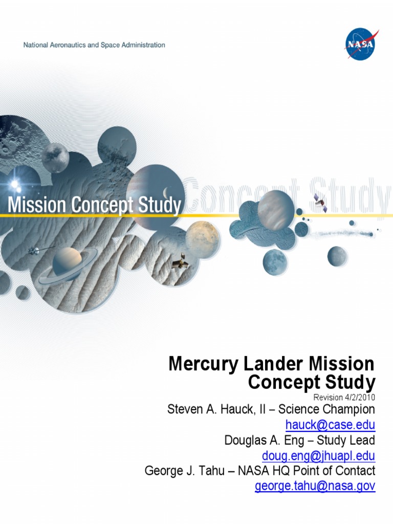 Mercury Lander Mission Concept Study: Exploring the Feasibility of a ...