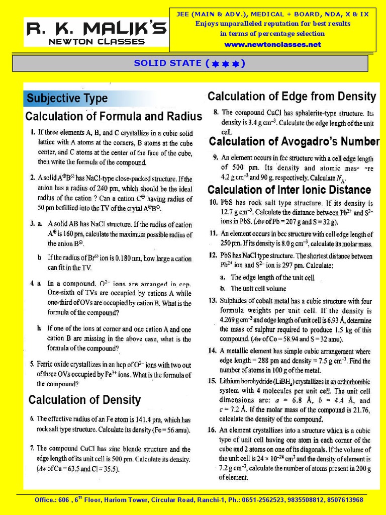 Solid State-1 PDF | PDF