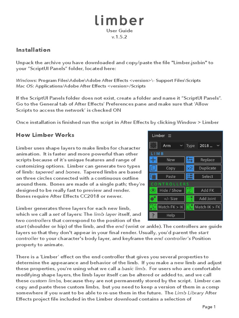Limber User Guide v.1.5.2 | PDF | 3 D Computer Graphics | Anatomical ...