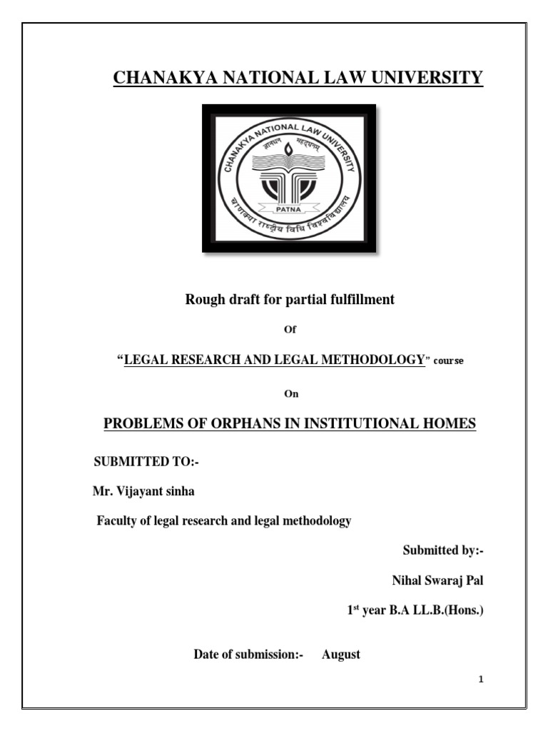 Rough Draft of Legal Research | PDF | Psychology | Behavioural Sciences