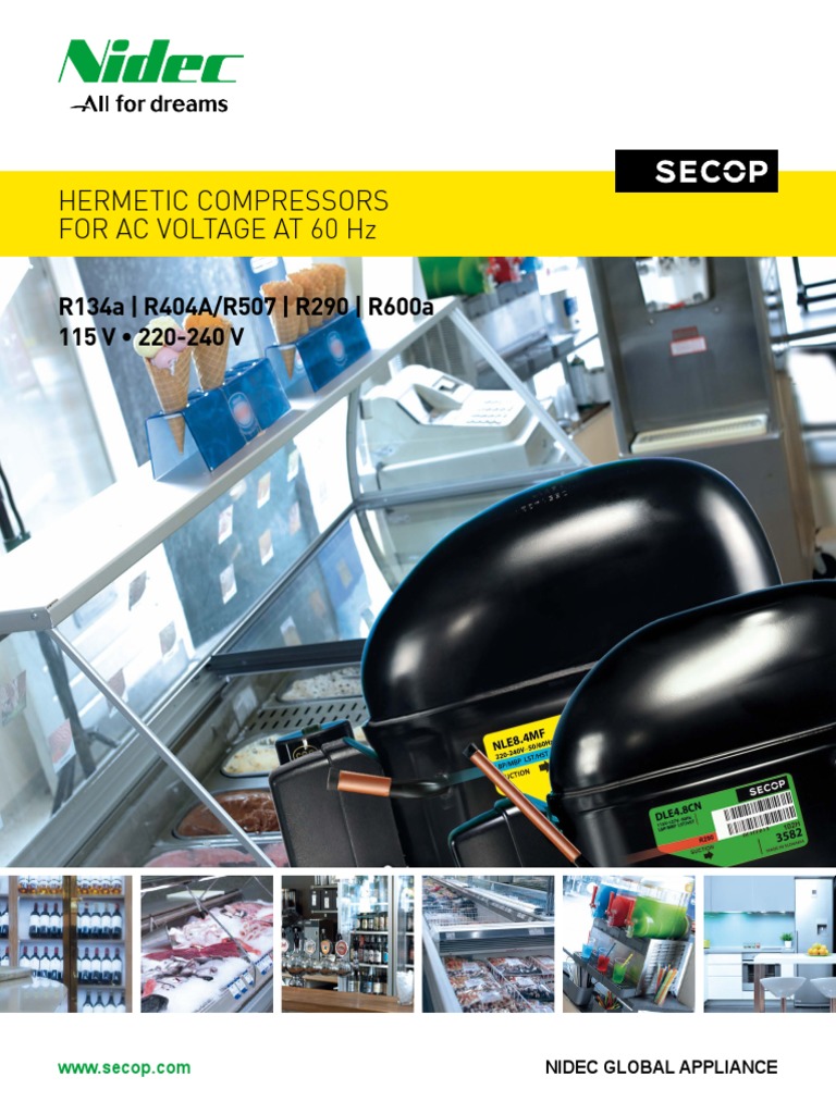 HERMETIC COMPRESSORS Secop | PDF | Electrical Connector | Equipment