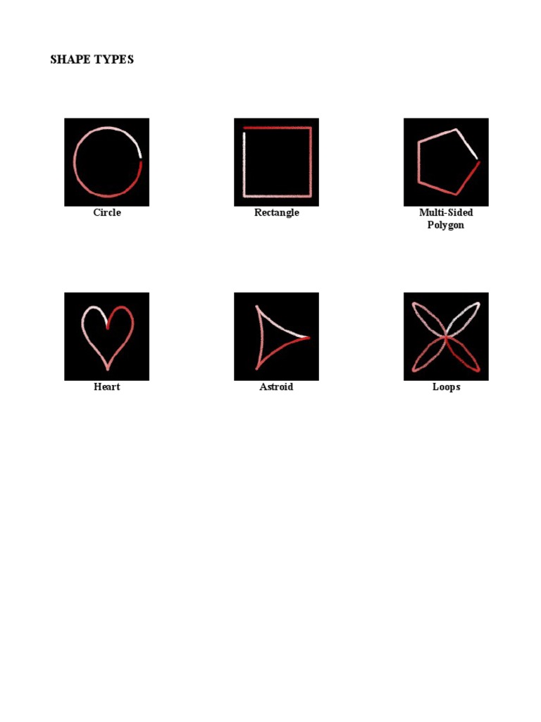 Shape Types: Circle Rectangle Multi-Sided Polygon | PDF | Shape | Circle