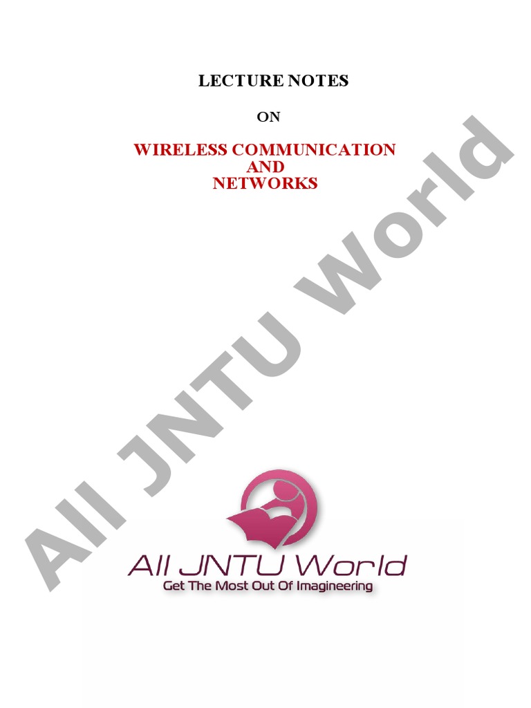 Wireless Communication Notes PDF | Download Free PDF | Cellular Network ...
