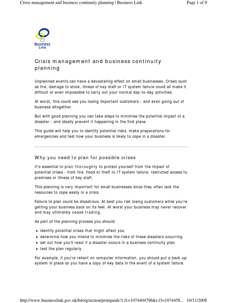 Crisis Management | PDF | Crisis Management | Risk