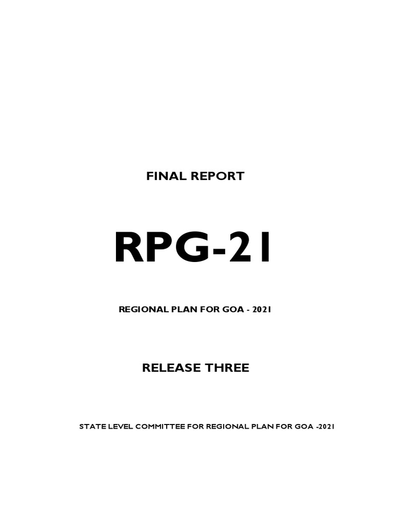 Draft Regional Plan For Goa | PDF | Zoning | Mangrove