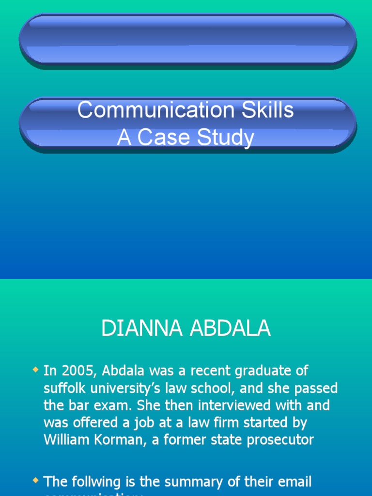Dianna Abdala's Communication Breakdown | PDF | Career & Growth | Politics