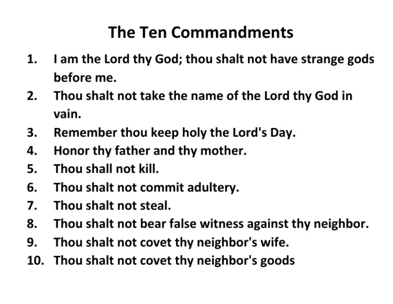 The Ten Commandments
