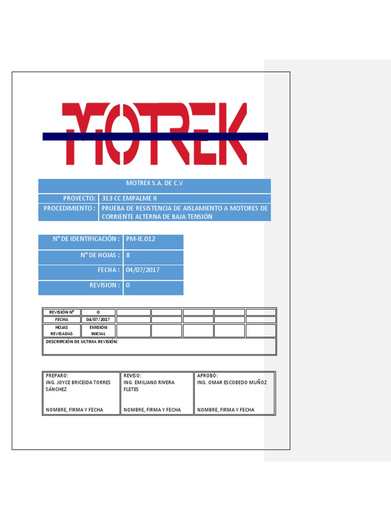 Motrek | PDF | Resistencia Eléctrica y Conductancia | Corriente alterna