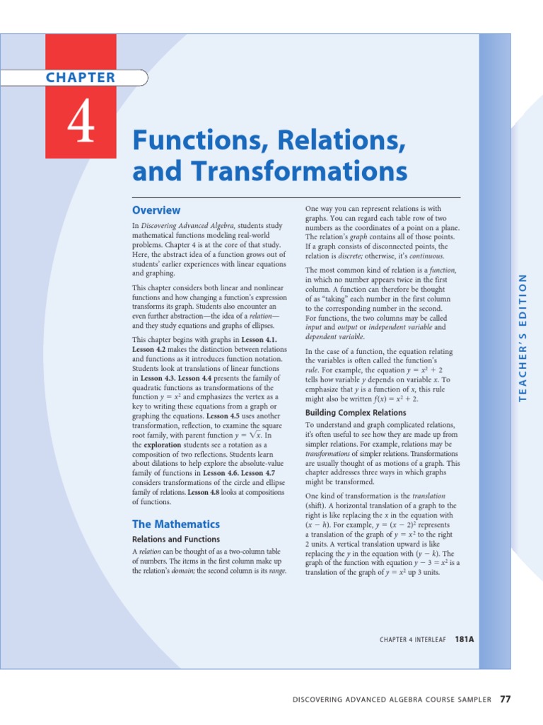 Daa2 Te CH4 PDF | Download Free PDF | Function (Mathematics) | Equations