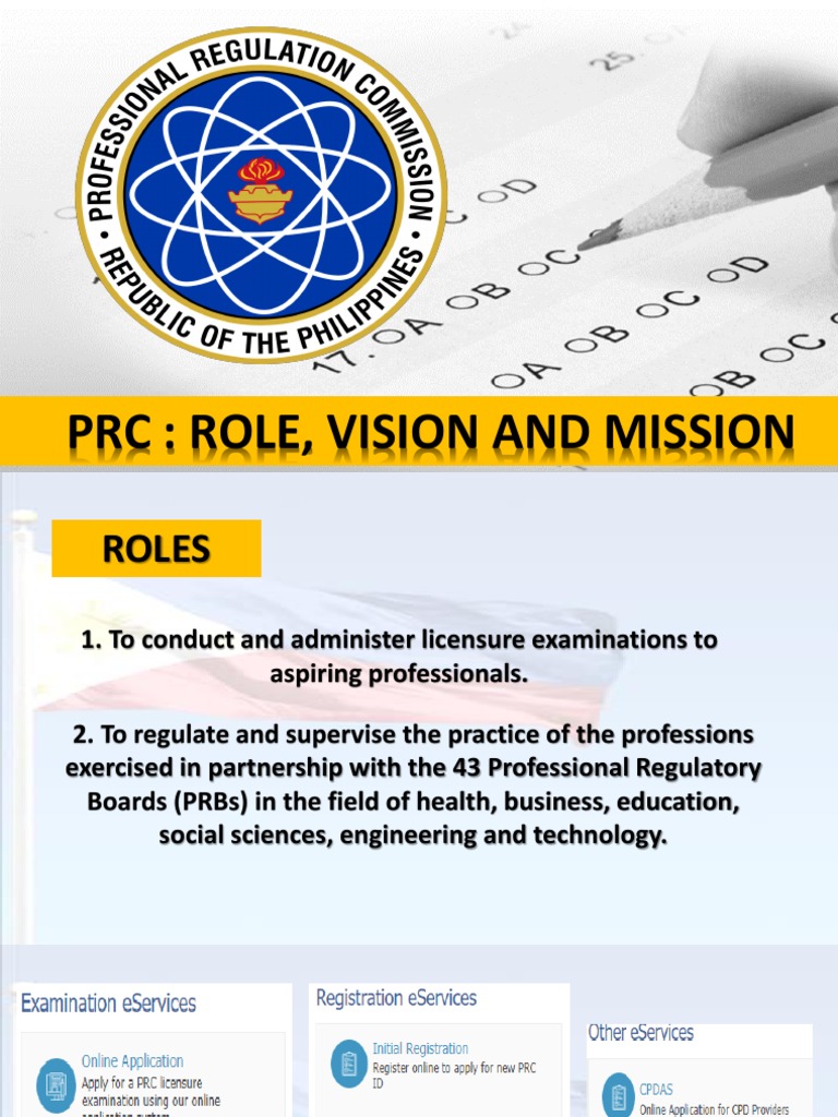 PRC Role Vision and Mission | PDF | Business | Wellness