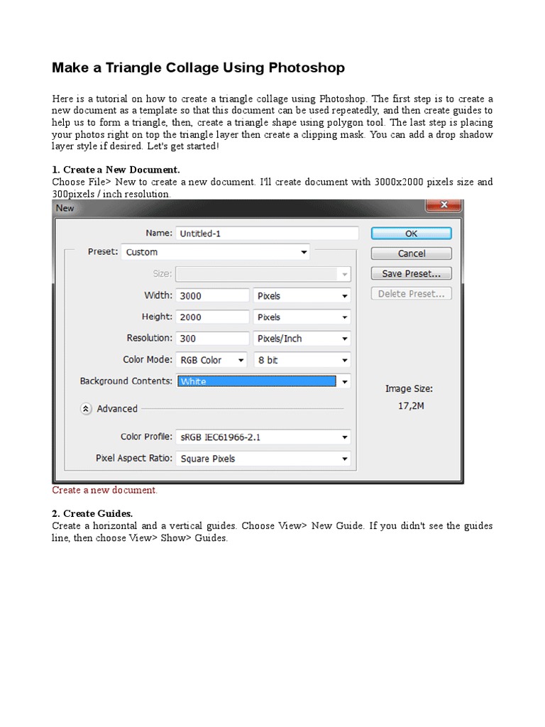 Make A Triangle Collage in Photoshop | PDF | Adobe Photoshop | Imaging