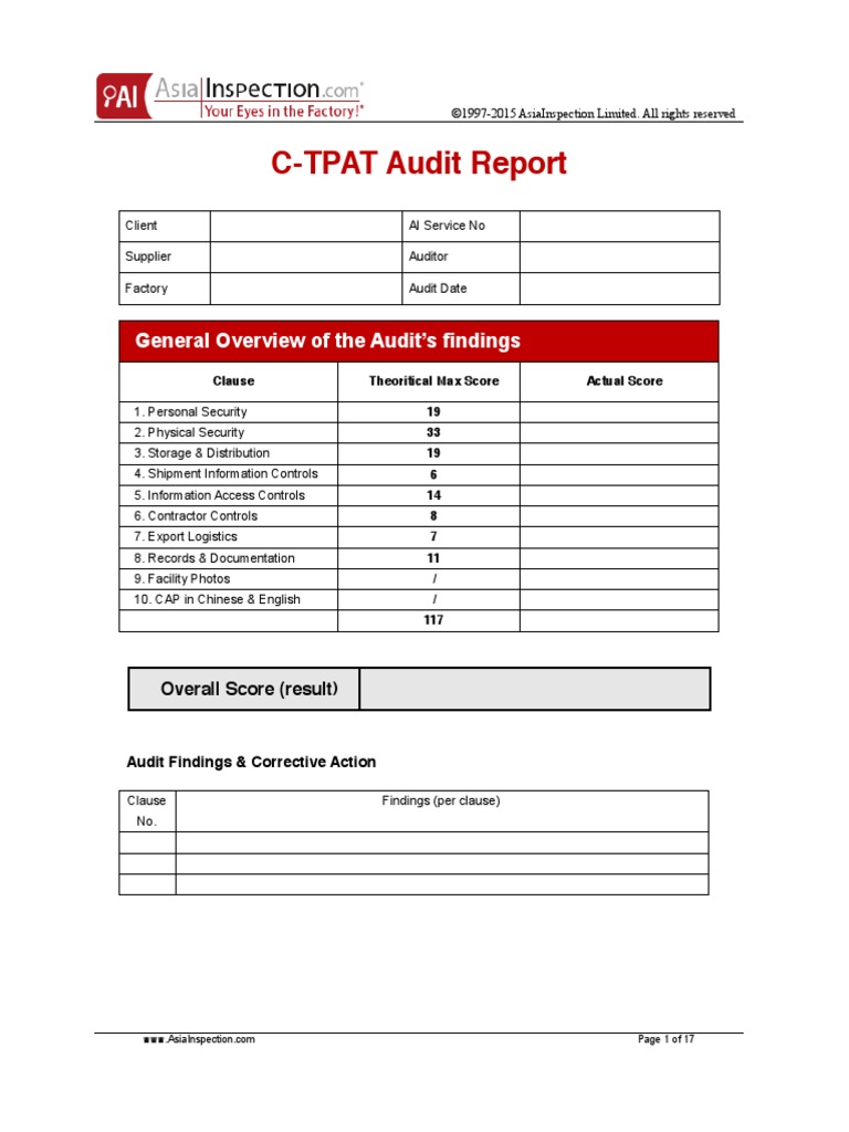 Ctpat Audit Report | PDF | Closed Circuit Television | Password