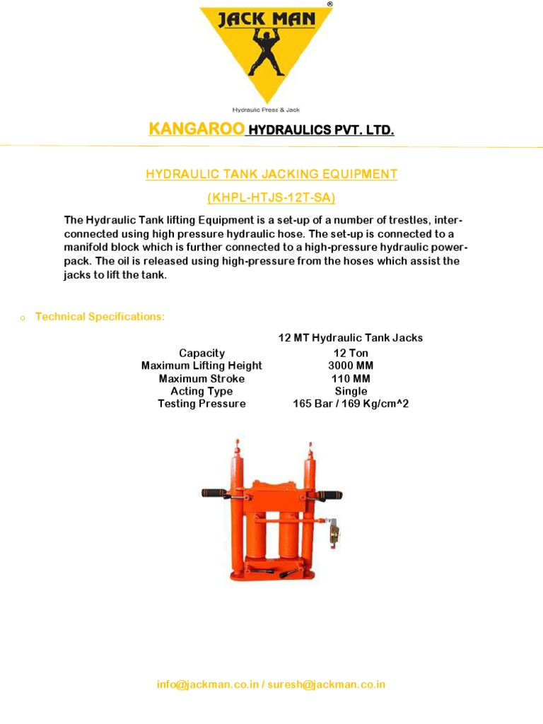 Tank Jacks | Download Free PDF | Equipment | Gas Technologies