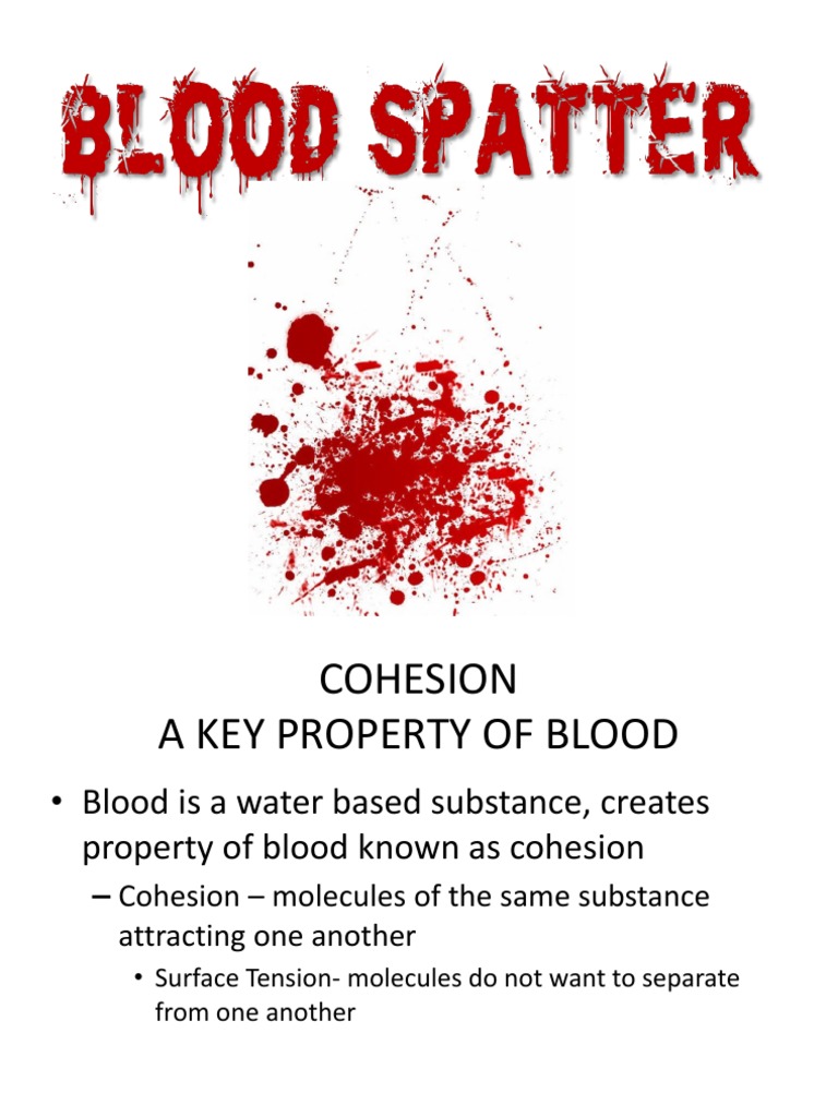 Blood Spatter | PDF | Drop (Liquid) | Chemical Engineering