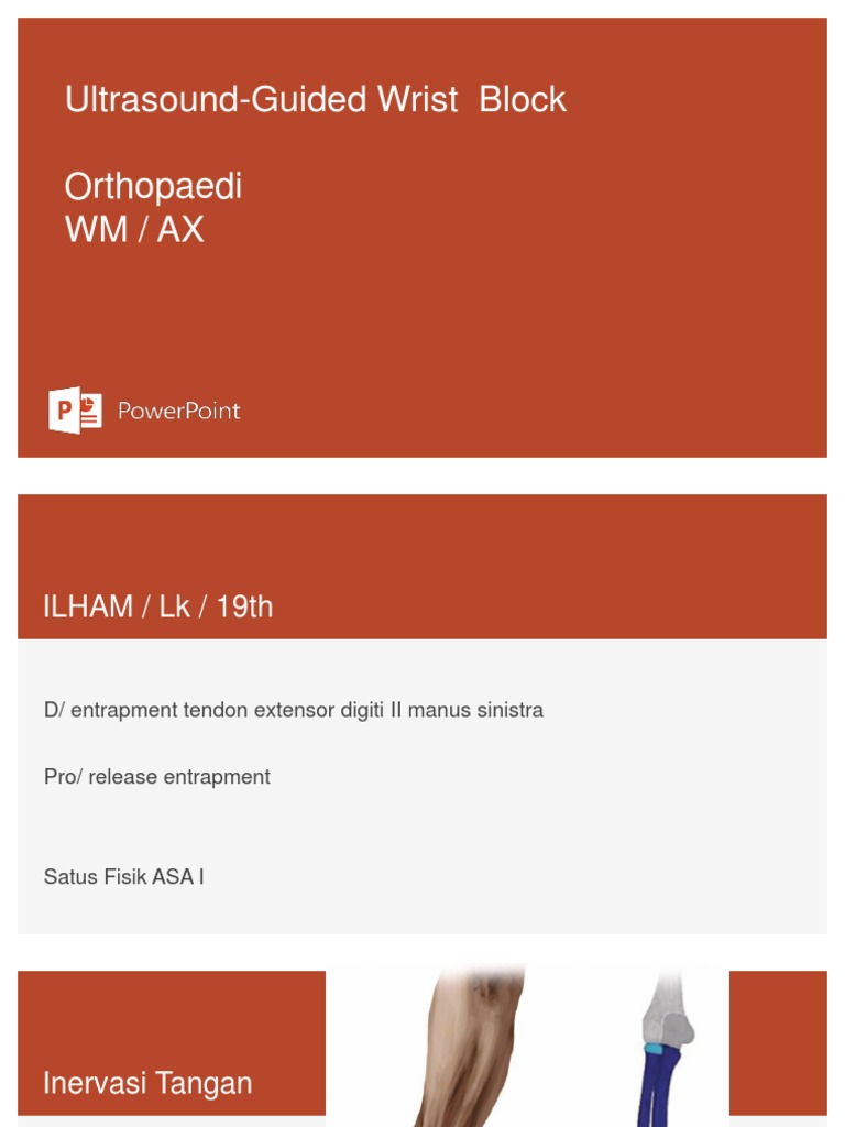 Usg Guided Wrist Block AX | PDF