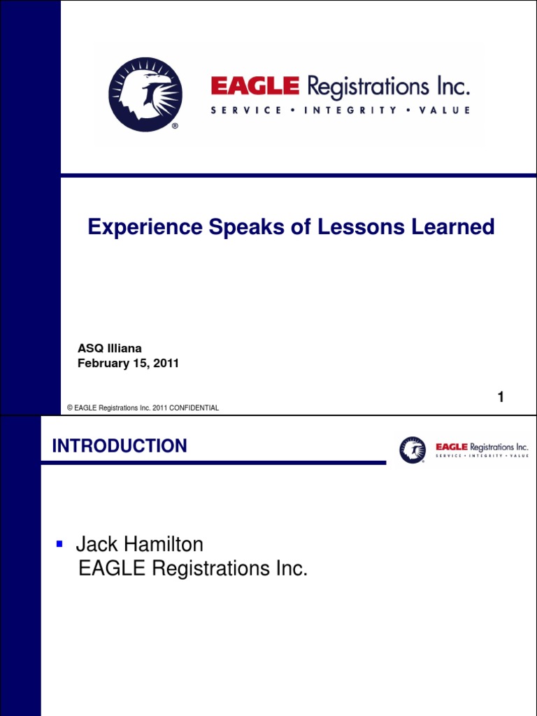 Lessons Learned | PDF | Internal Audit | Audit