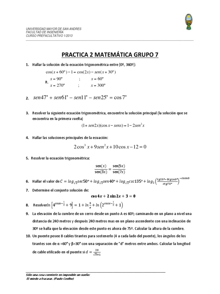 Practica Mat 2 Parcial | PDF | Logaritmo | Aritmética