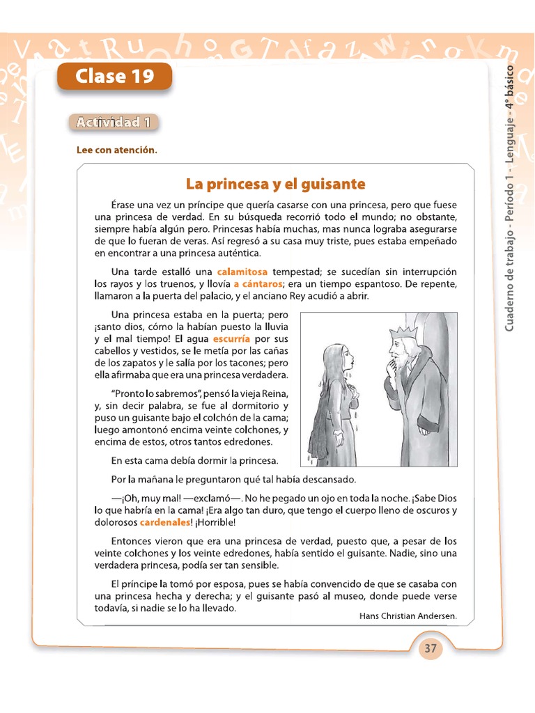 Comprension 4 La Princesa y El Guisante | PDF