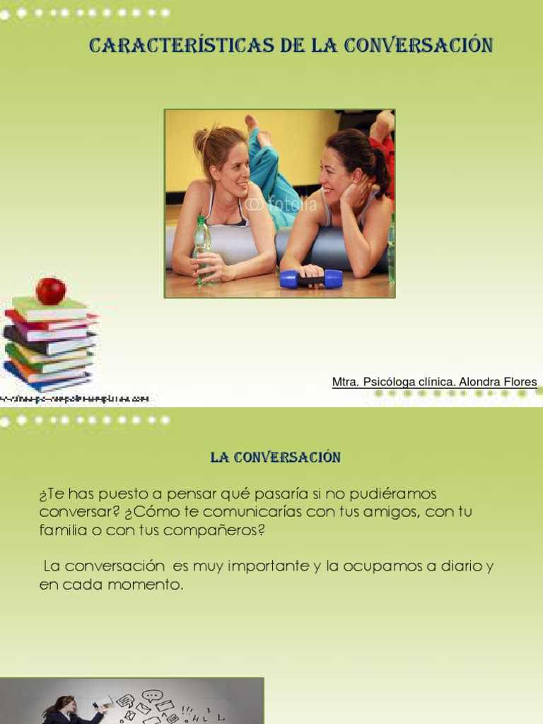 Alondra Clase - Caracteristicas de La Convesacion | PDF | Conversacion ...