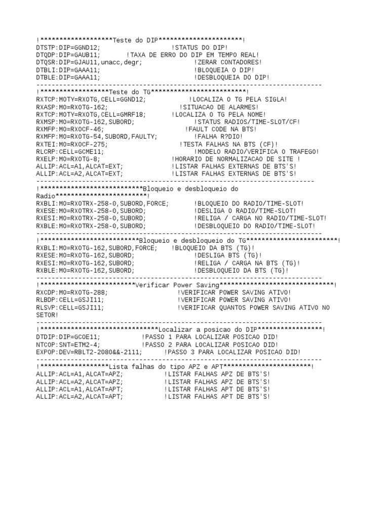 Comandos GSM Winfiol | PDF | Entretenimento (geral)