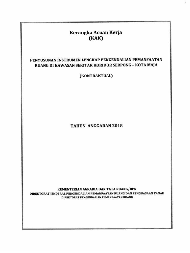KAK - Paket - 07 - Instrumen Lengkap PPR Kawasan Koridor SERPONG-KOTA ...