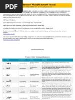 99 Names of Allah and Their Meaning | PDF | Allah | Repentance