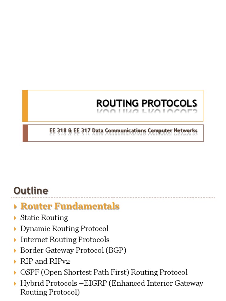 3 Routing Protocols | PDF | Routing | Router (Computing)