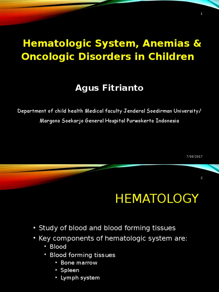 Hematologic System, Anemias & Oncologic Disorders in Children | PDF | Anemia | Vitamin B12
