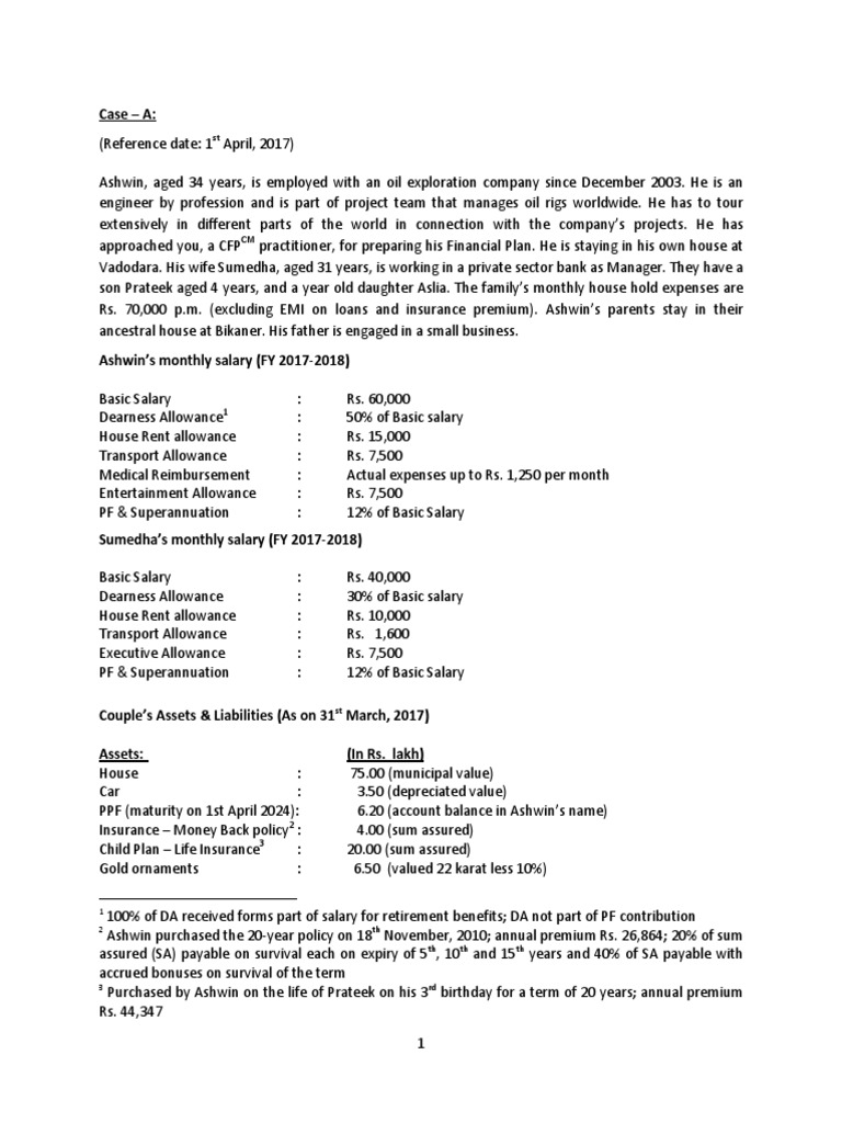Case Study For CFP Final Module | Download Free PDF | Equity (Finance ...