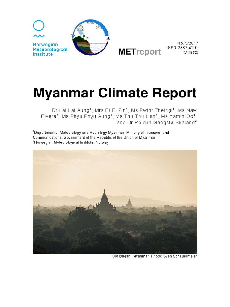 Myanmar Climate Report Final 11 Oct 2017 | PDF | Monsoon | Climate
