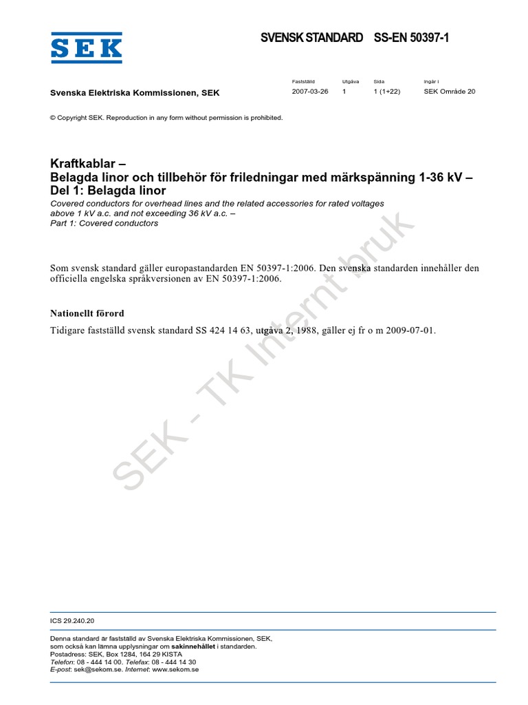 Iec Standard For Covered Conductor | PDF