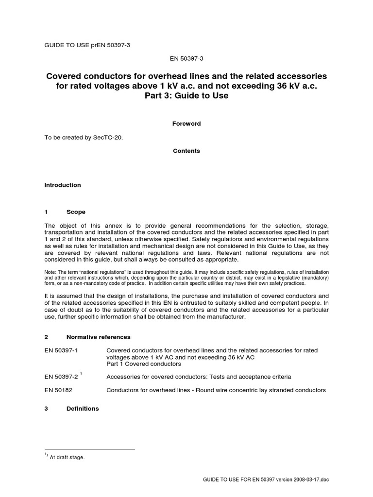 En Standard For Maintaince of Covered Conductor | PDF | Insulator ...