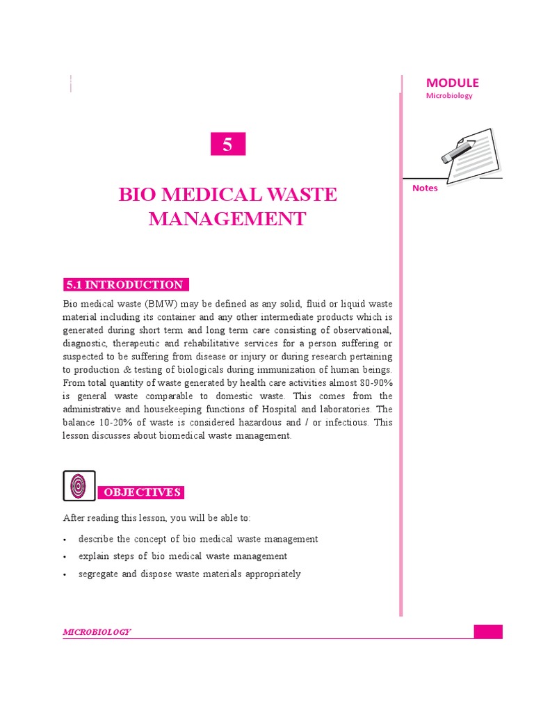 Bio Medical Waste Management | PDF | Waste Management | Incineration