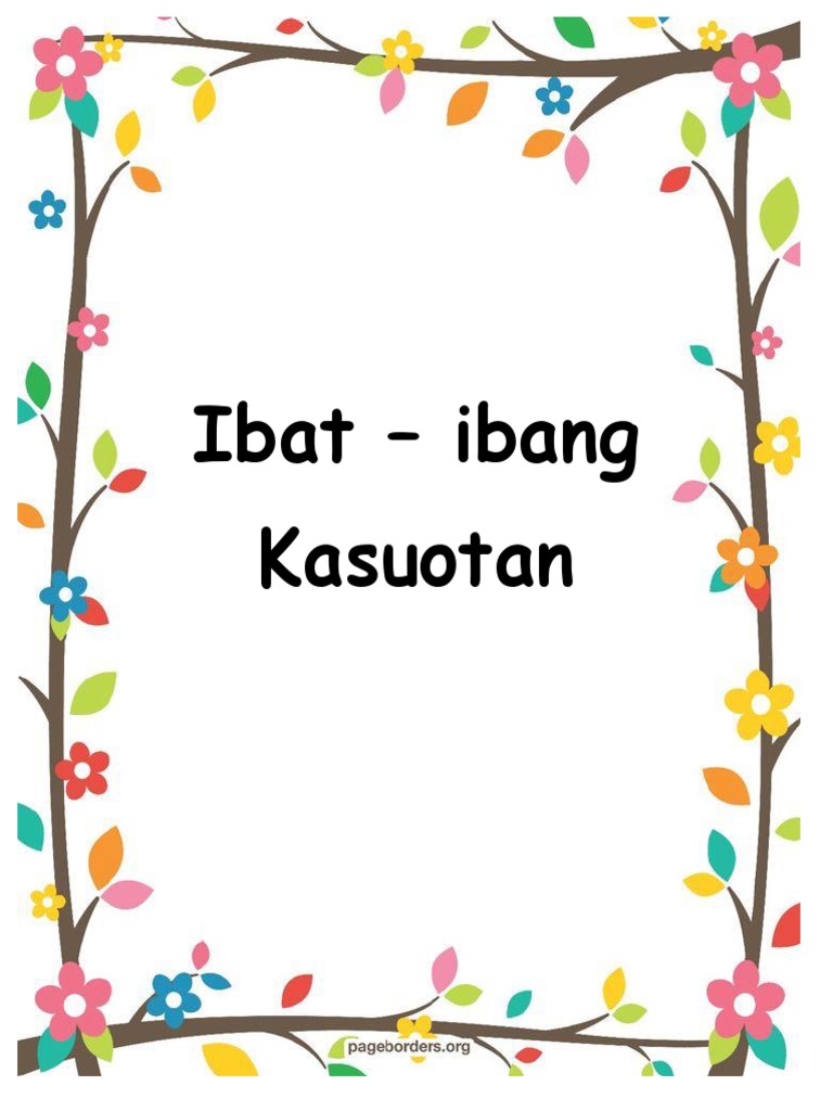 Mga Ibat Ibang Uri NG Kasuotan | PDF