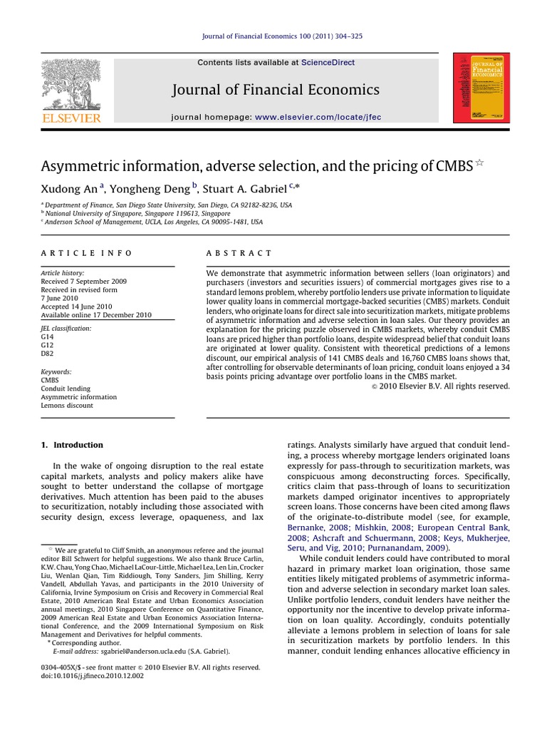 Asset Pricing | PDF | Commercial Mortgage Backed Security | Commercial ...