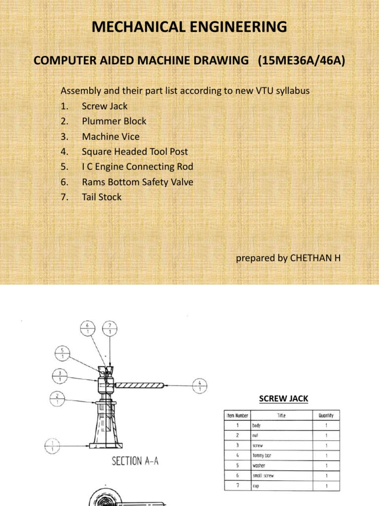 VTU Mechanical Engineering Drawings | PDF