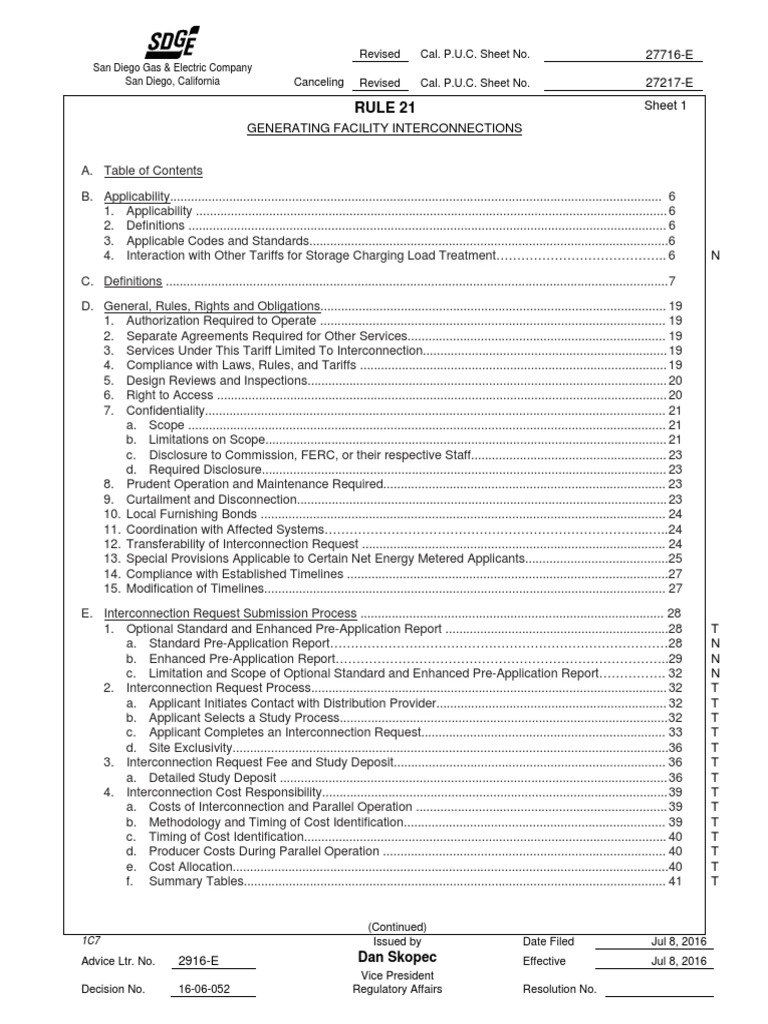SDG&E Rule 21 Interconnection Guide | PDF | Electric Power Transmission ...