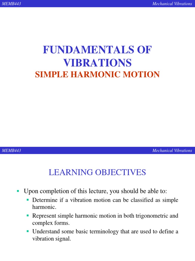 Mechanical Vibration Lecture-2 | PDF | Amplitude | Decibel