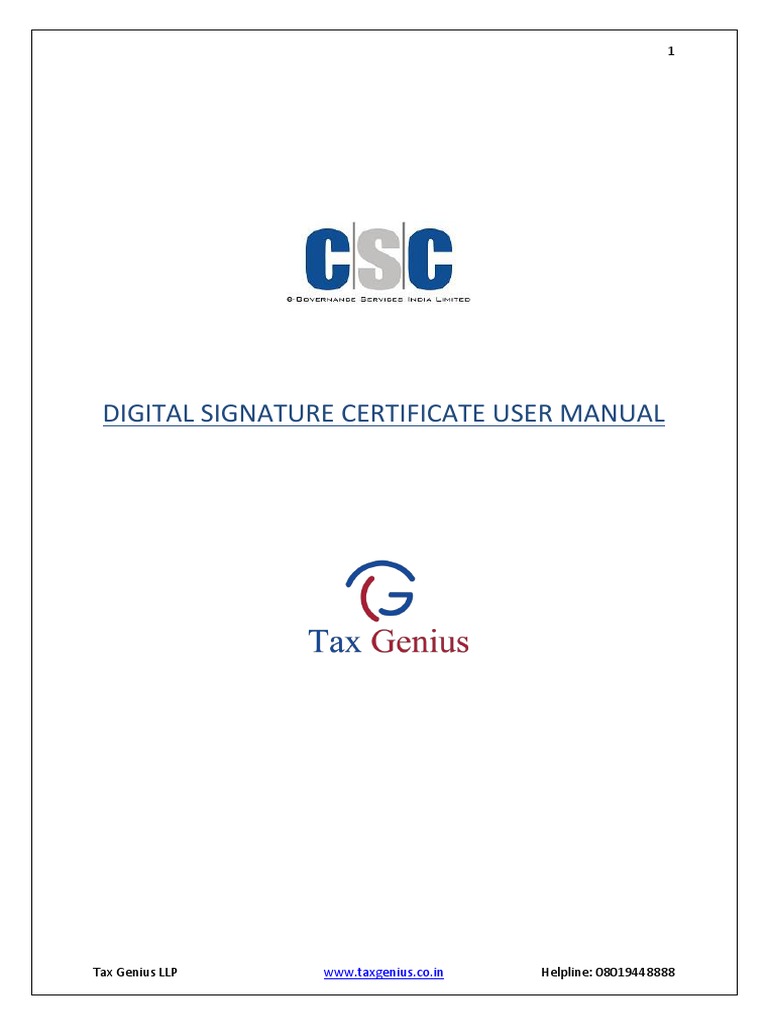 DSC User Manual Guide | PDF | Applications Of Cryptography | Cyberspace