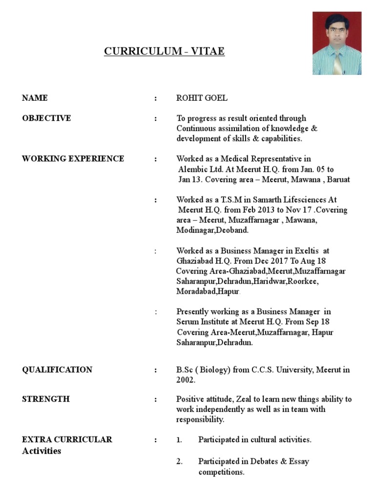 Curriculum - Vitae: Name: Objective | PDF | Learning | Behavior ...