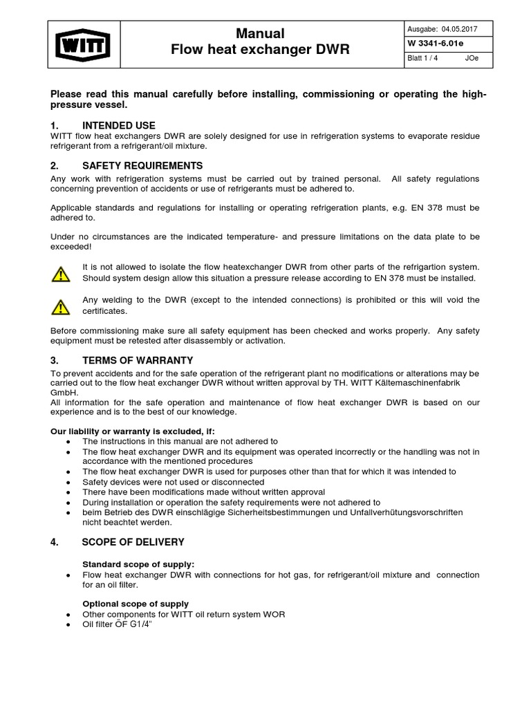 01 Dwr-Manual en PDF | PDF | Heat Exchanger | Pipe (Fluid Conveyance) 01 Dwr-Manual en PDF | PDF | Heat Exchanger | Pipe (Fluid Conveyance)