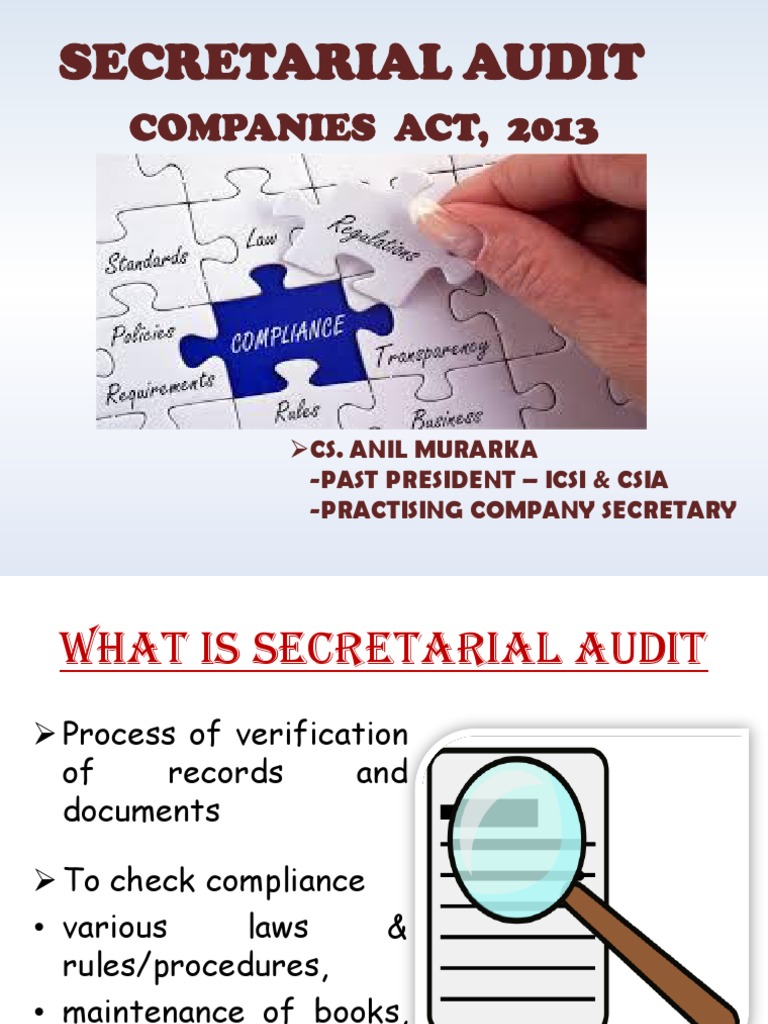 An Overview of Secretarial Audits Under the Companies Act 2013 ...