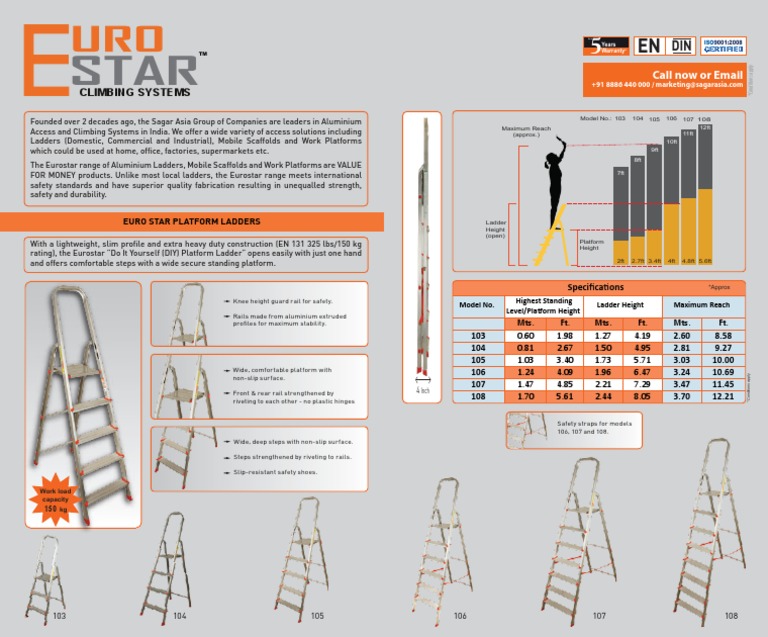 EuroStar Flyer Platform Ladders | Scaffolding | Transport